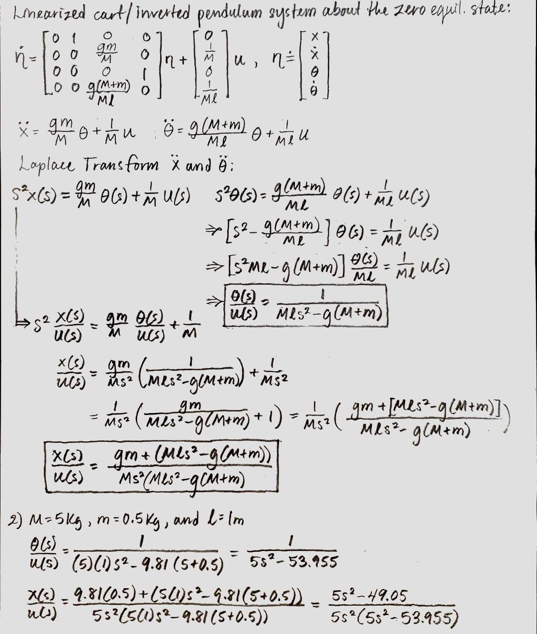 Solved Use Simulink Using Transfer Functions Xsus And 0672