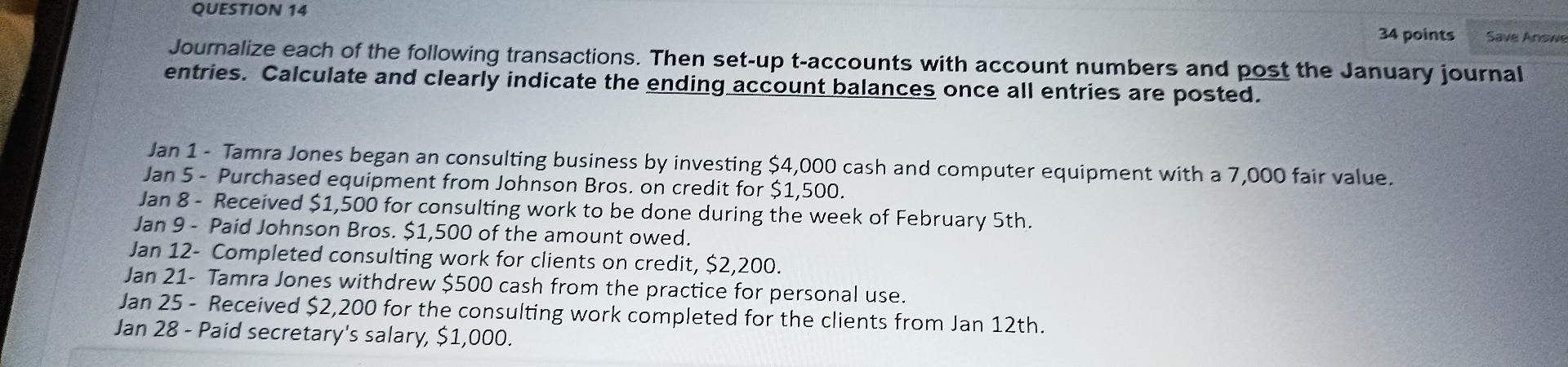 Solved Journalize each of the following transactions. Then | Chegg.com
