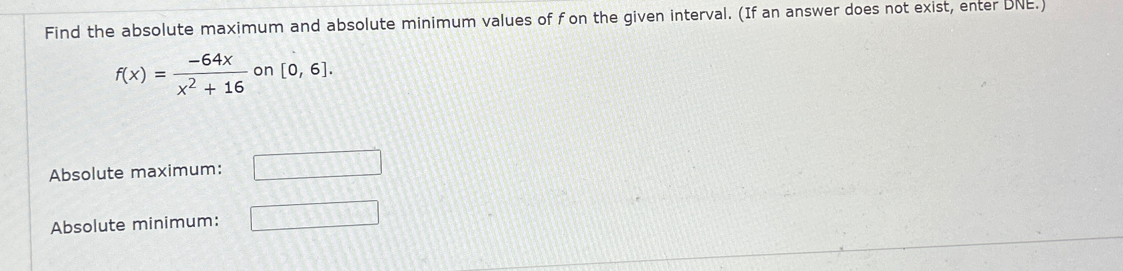 Solved Find the absolute maximum and absolute minimum values | Chegg.com