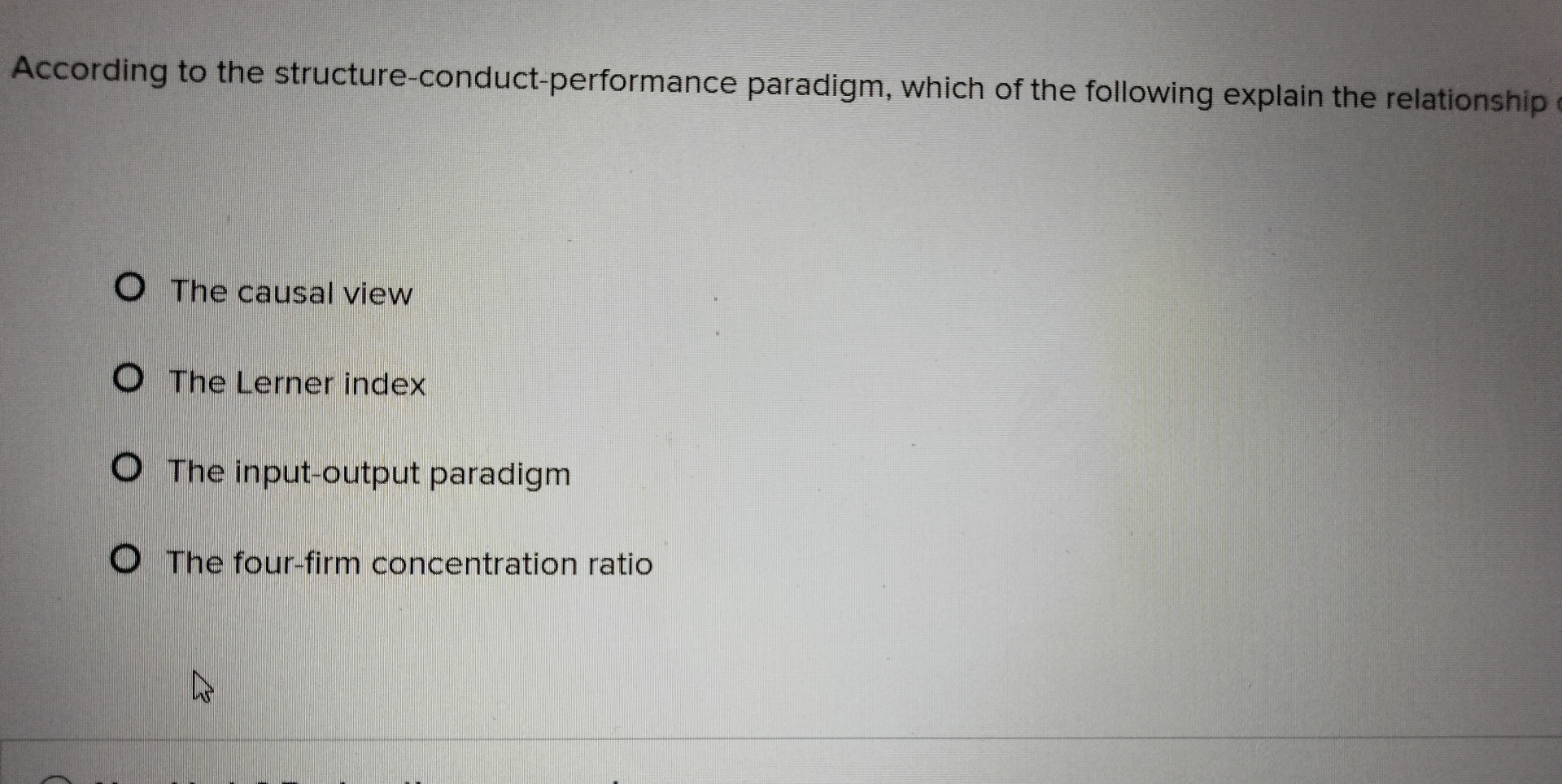 Solved According To The Structure Conduct Performance