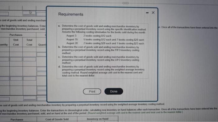 Requirements | Chegg.com