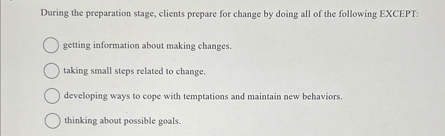 Solved During the preparation stage, clients prepare for | Chegg.com