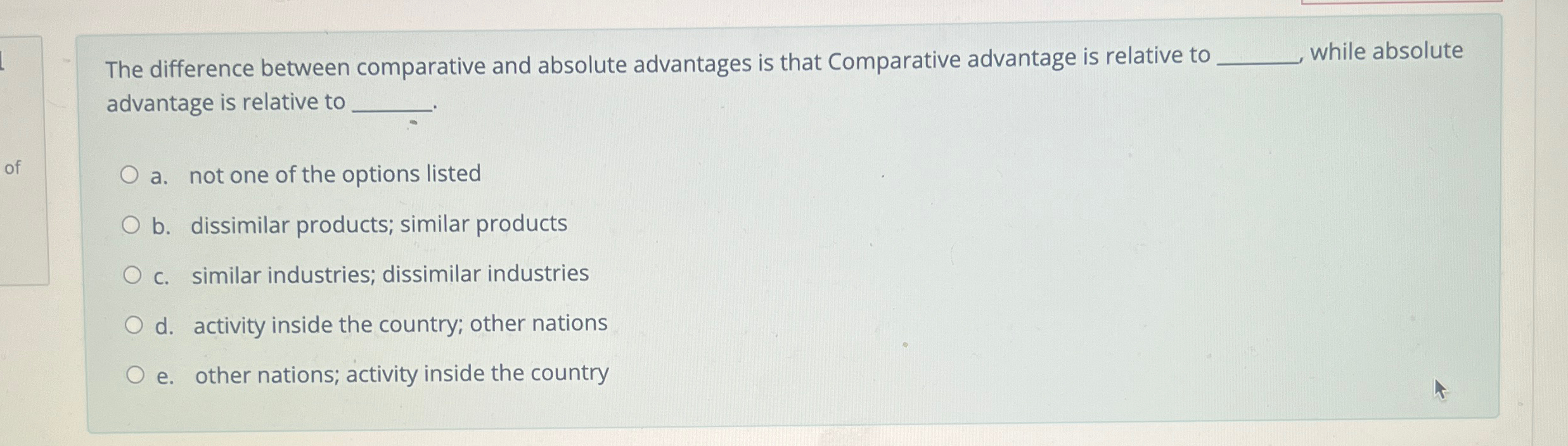 Solved The difference between comparative and absolute | Chegg.com