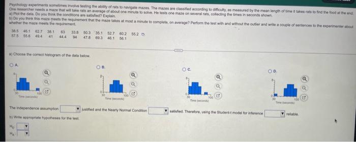 Solved Paythology experiments sometimes involve testing the | Chegg.com