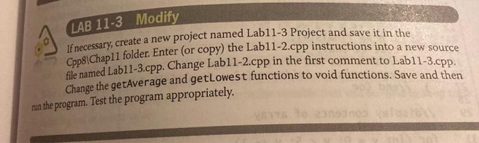 If necessary, create a new project named Lab11-3 | Chegg.com