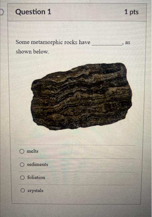 Solved Some metamorphic rocks have , as shown below. melts | Chegg.com