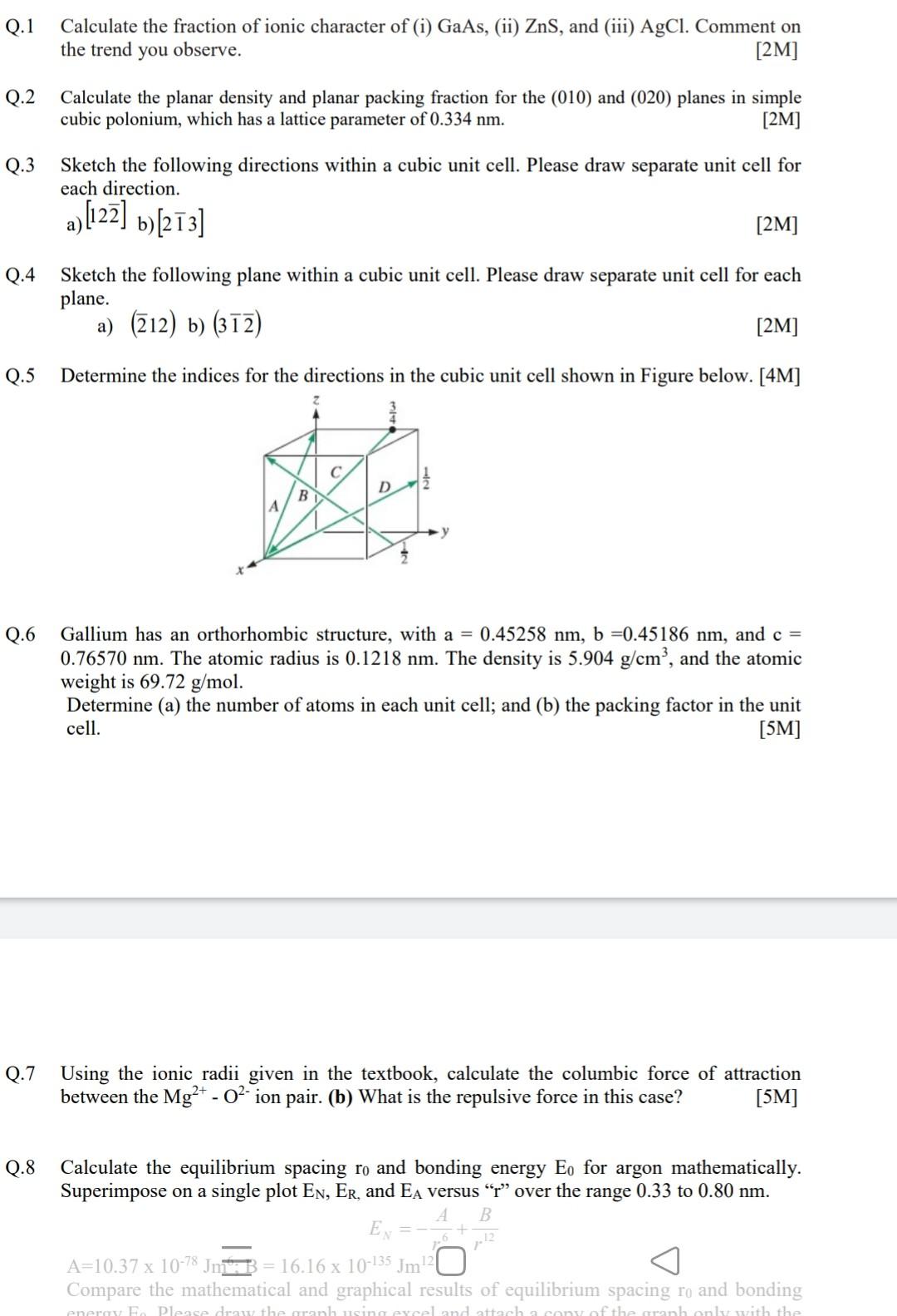 Solved 1 Calculate the fraction of ionic character of (i) | Chegg.com