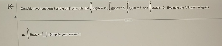 Solved Consider two functions f ﻿and g ﻿on 1,9 ﻿such that | Chegg.com