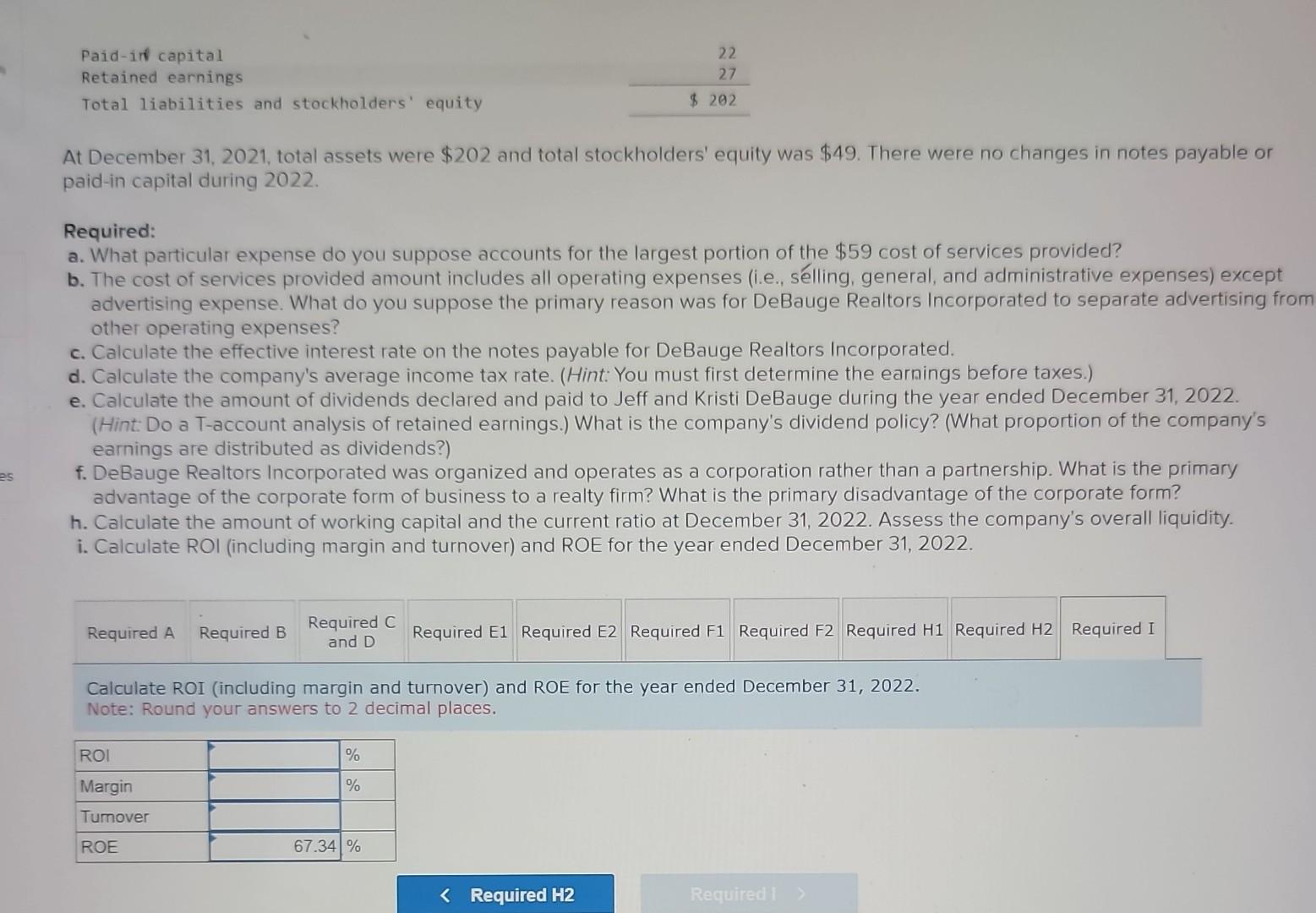 Solved DeBauge Realtors Incorporated is a realty firm owned | Chegg.com
