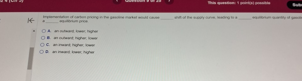 Solved This question: 1 ﻿point(s) ﻿possibleSubImplementation | Chegg.com