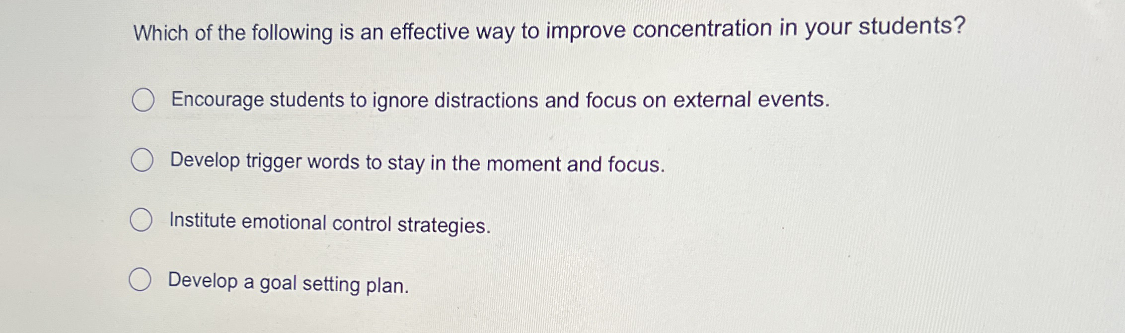 Solved Which of the following is an effective way to improve | Chegg.com