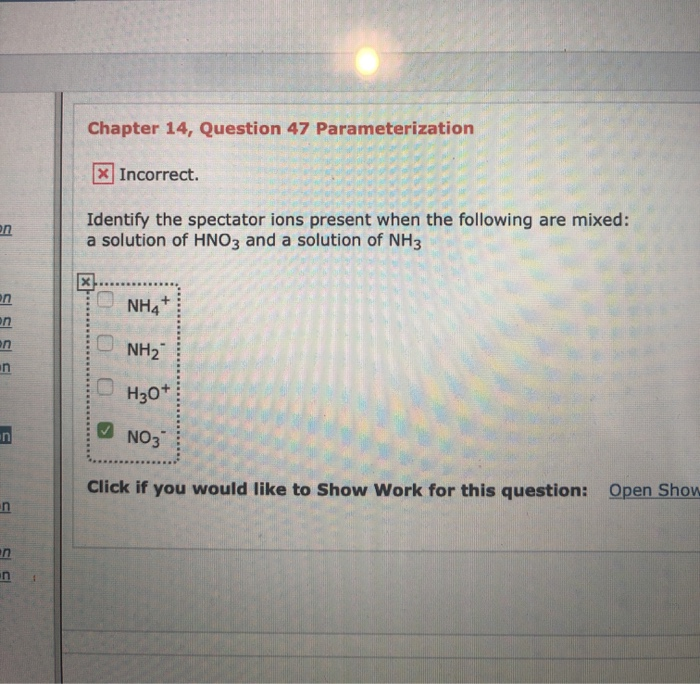 Solved Chapter 14 Question 47 Parameterization X Incorrect