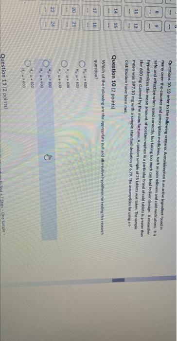 Solved Questions 10-13 refer to the following scenario. | Chegg.com