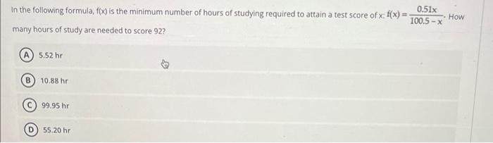 Solved In the following formula, f(x) is the minimum number | Chegg.com