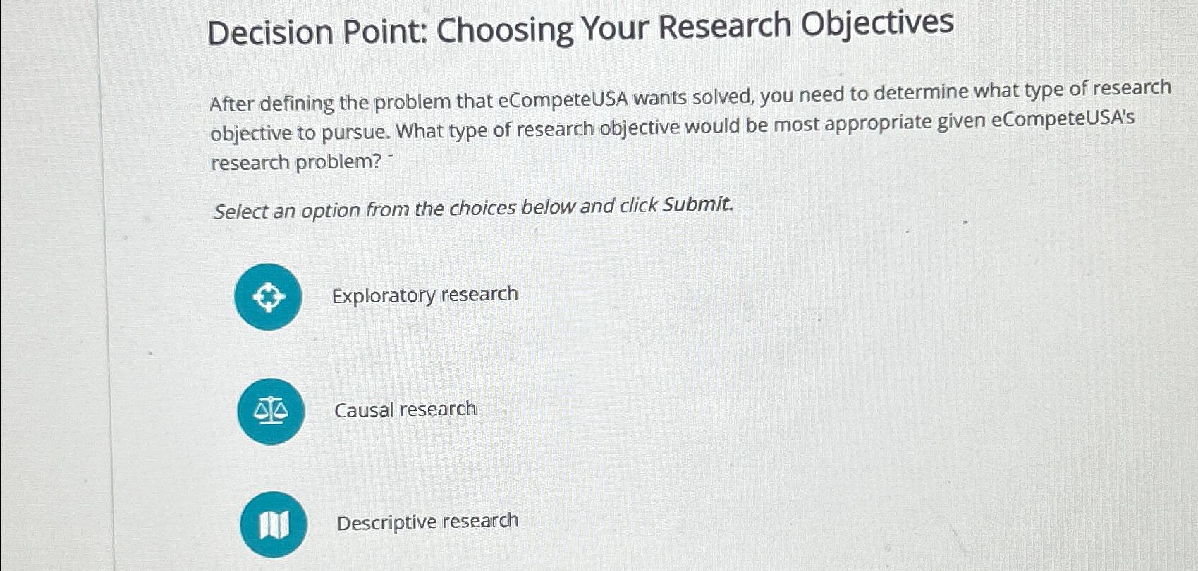 Solved Decision Point: Choosing Your Research | Chegg.com