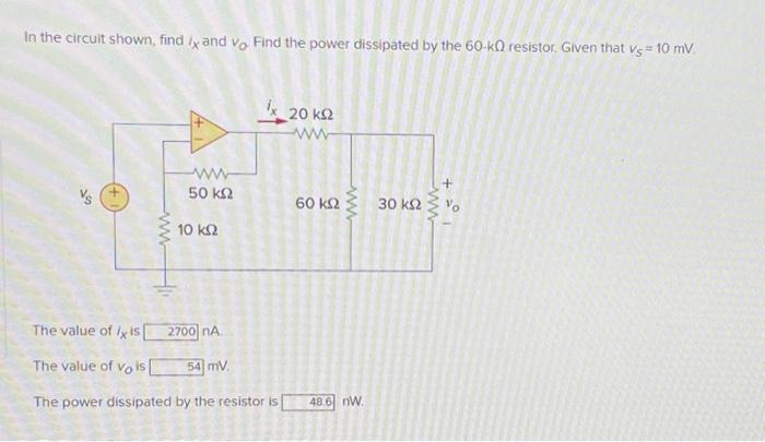 Solved In the circuit shown, find ix and vo. Find the power | Chegg.com Solved In the circuit shown, find ix and vo. Find the power | Chegg.com