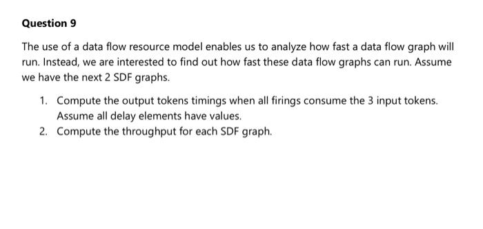 Solved Question 9 The use of a data flow resource model | Chegg.com