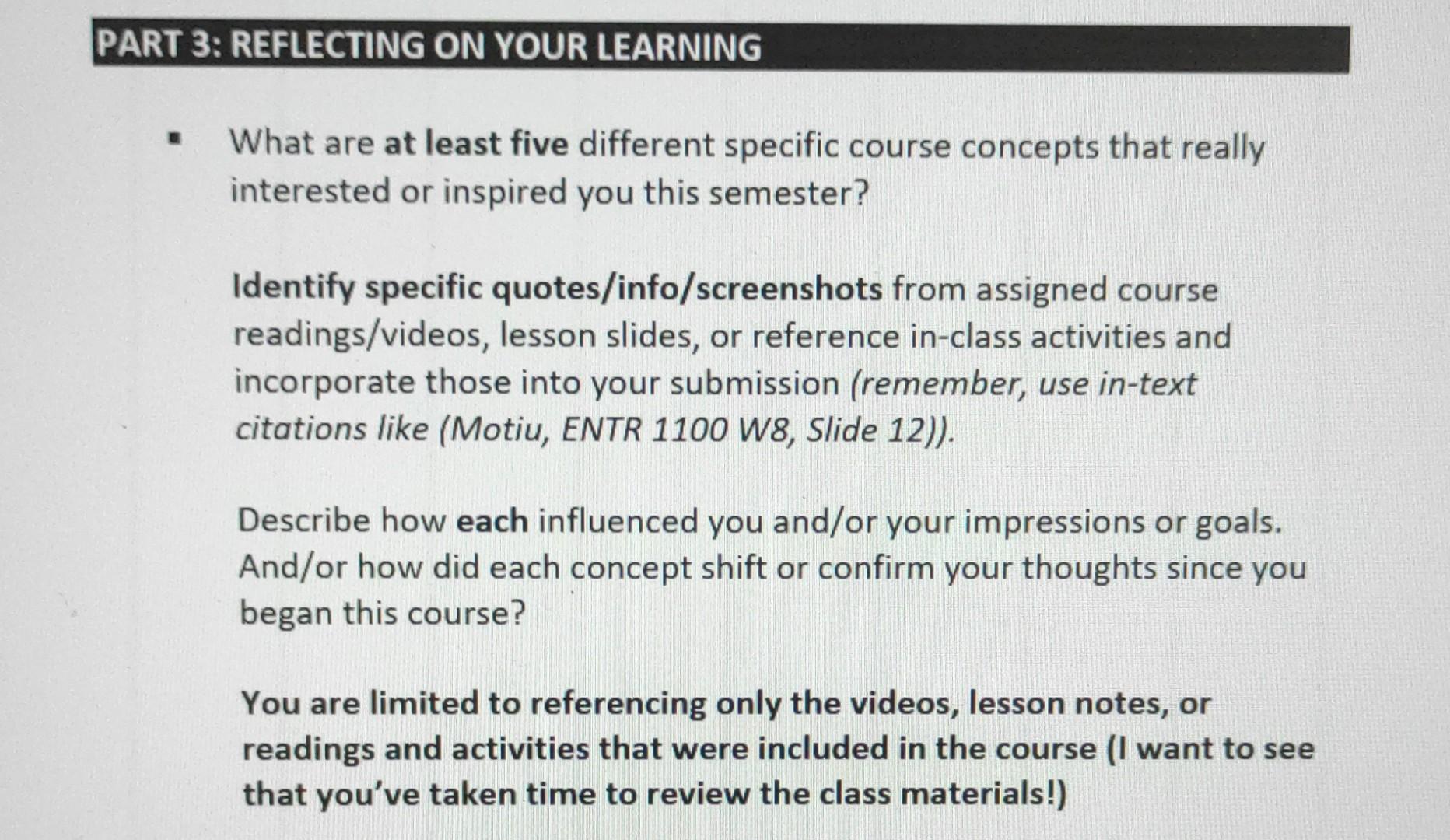 - 1-2 goals for the next 1-3 years. Ensure these | Chegg.com
