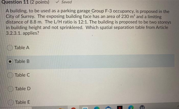 Solved Question 11 (2 points) Saved A building, to be used | Chegg.com