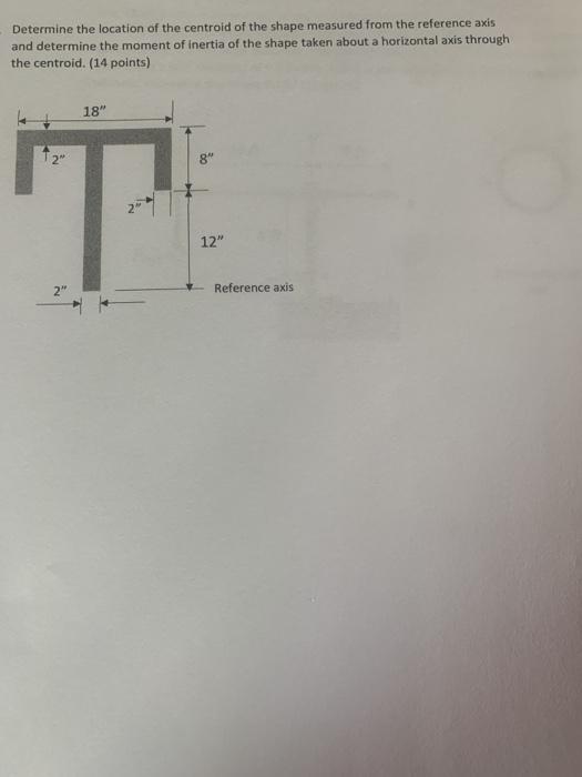 Solved Determine the location of the centroid of the shape | Chegg.com