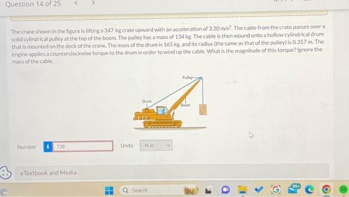 Solved The crane shown in the figure is lifting a 347.kg | Chegg.com