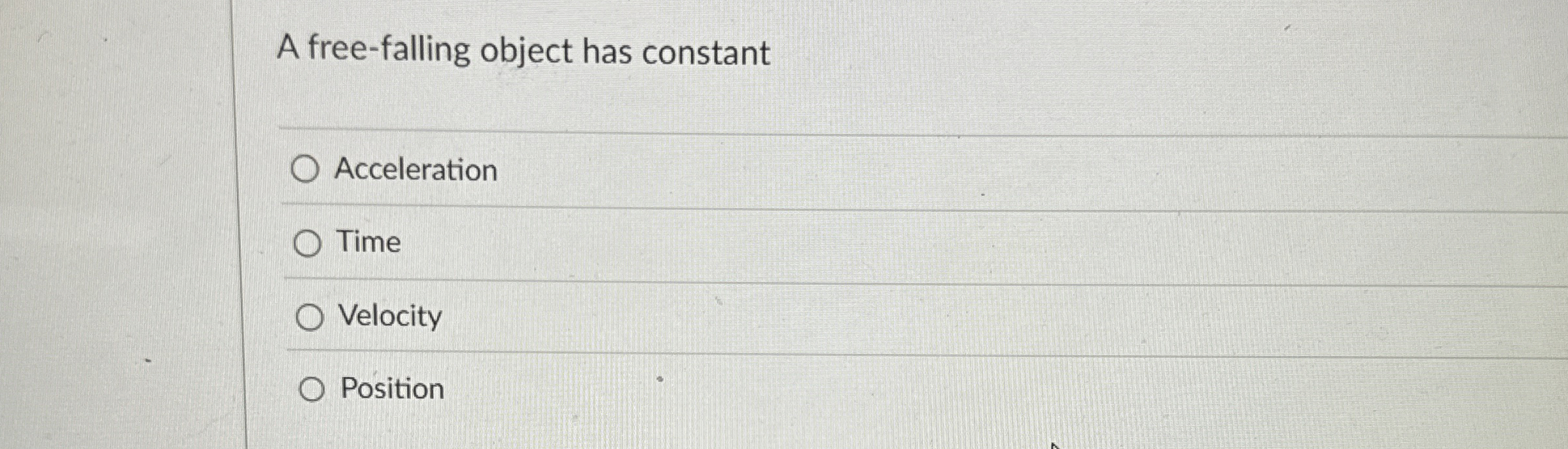 Solved A free-falling object has | Chegg.com