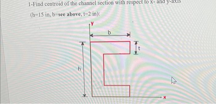 Solved 1-Find centroid of the channel section with respect | Chegg.com