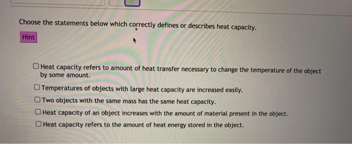 Solved Choose the statements below which correctly defines | Chegg.com