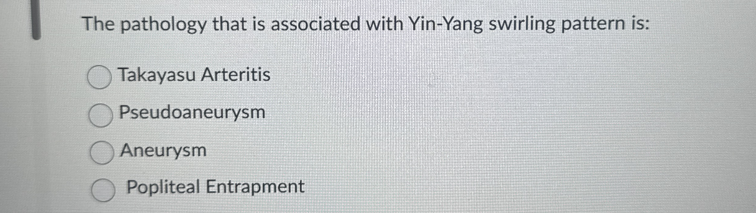 The pathology that is associated with Yin-Yang | Chegg.com