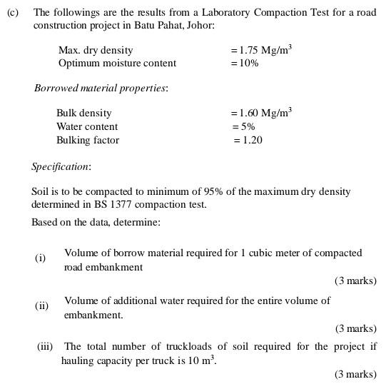 Solved c) The followings are the results from a Laboratory | Chegg.com