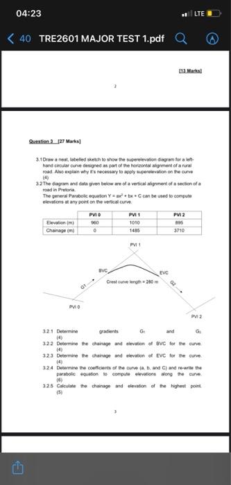 Solved 5.1 The table below shows data from a traffic count, | Chegg.com