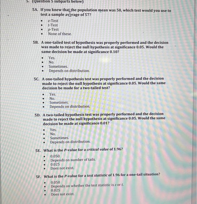 Solved 1A. What is the most appropriate situation for the | Chegg.com