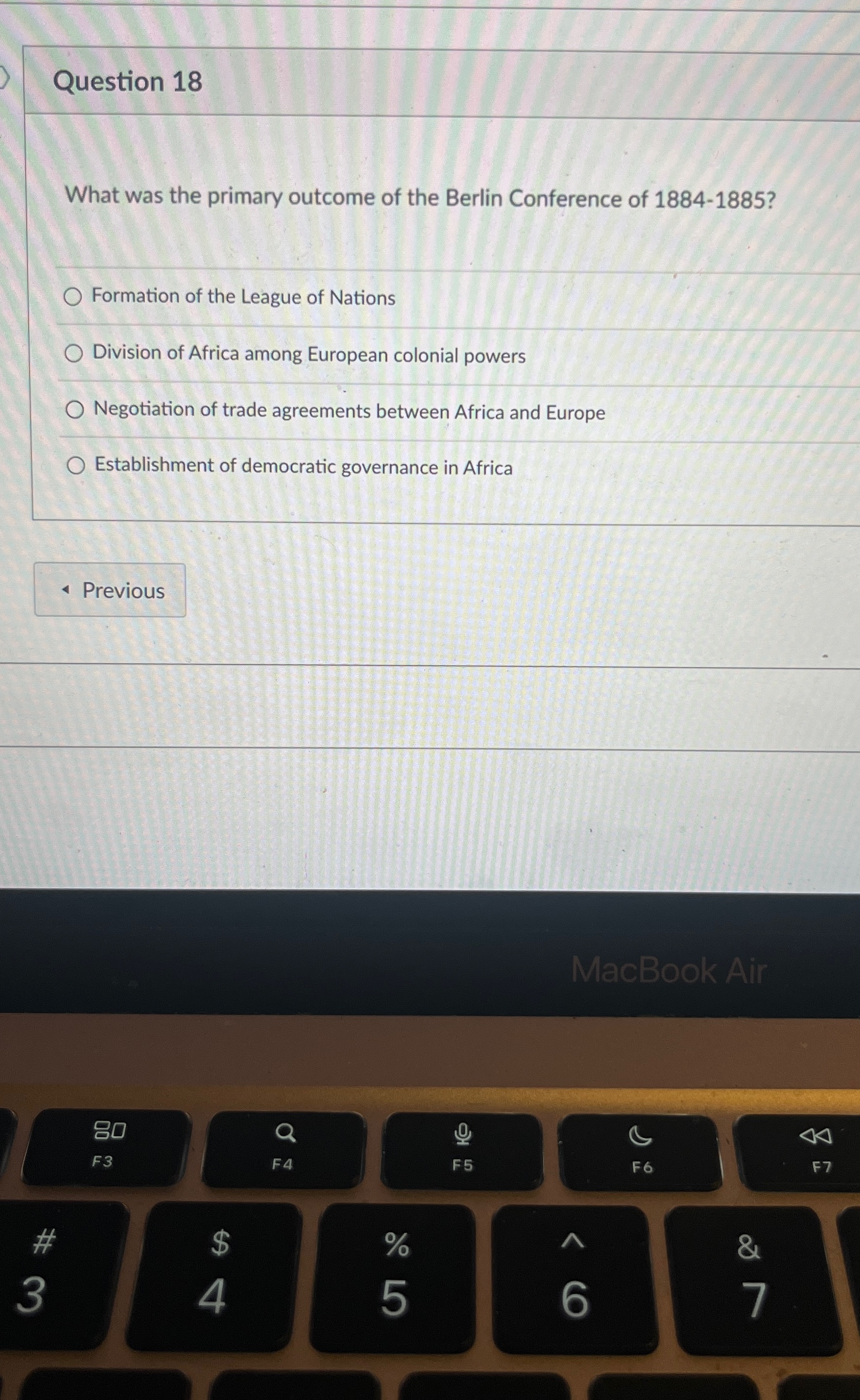Solved Question 18What was the primary outcome of the Berlin | Chegg.com