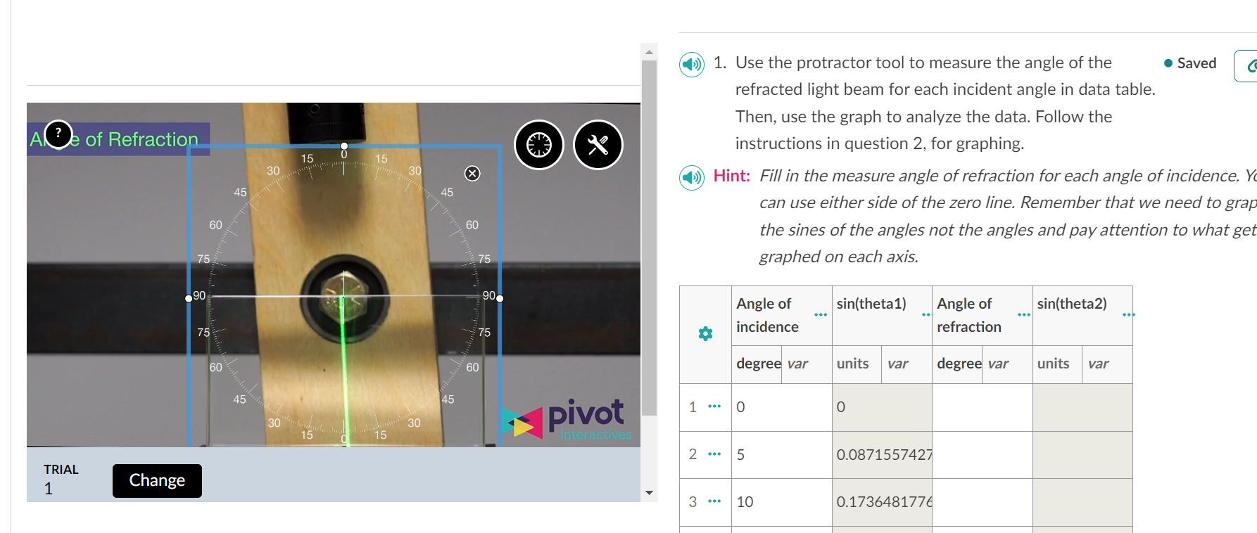 Use the protractor tool to measure the angle of | Chegg.com