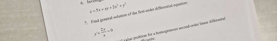 Solved Find General Solution Of The First Order Differential