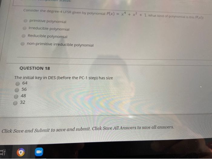 Solved Consider the degree-4 LFSR given by polynomial P(x) = | Chegg.com