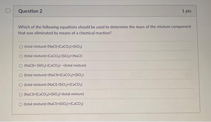Solved Which of the following equations should be used to | Chegg.com