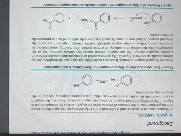 Data And Report Submission - Grignard Reaction | Chegg.com