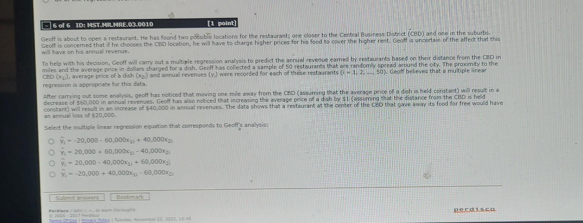 Solved Geoff is about to open a restaurant. He has found two | Chegg.com