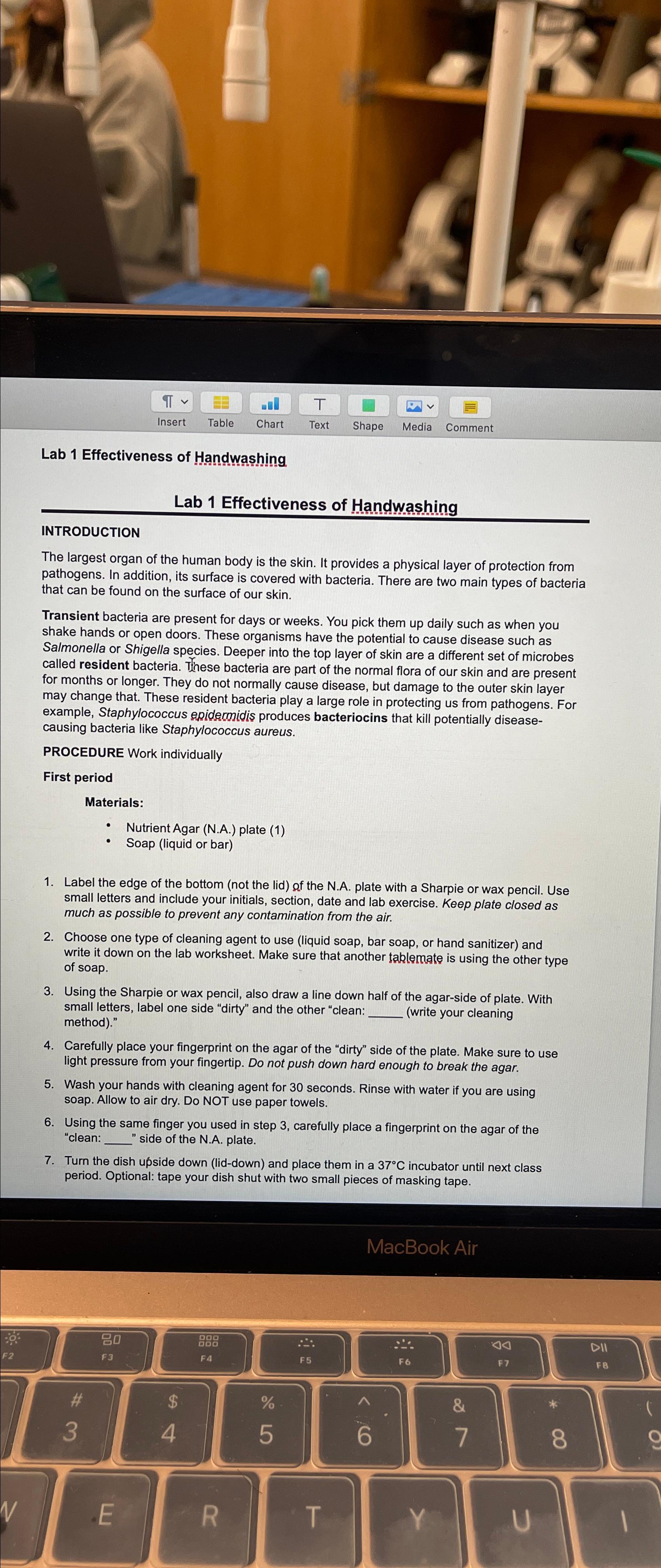 Solved Lab 1 ﻿Effectiveness of HandwashingLab 1 | Chegg.com