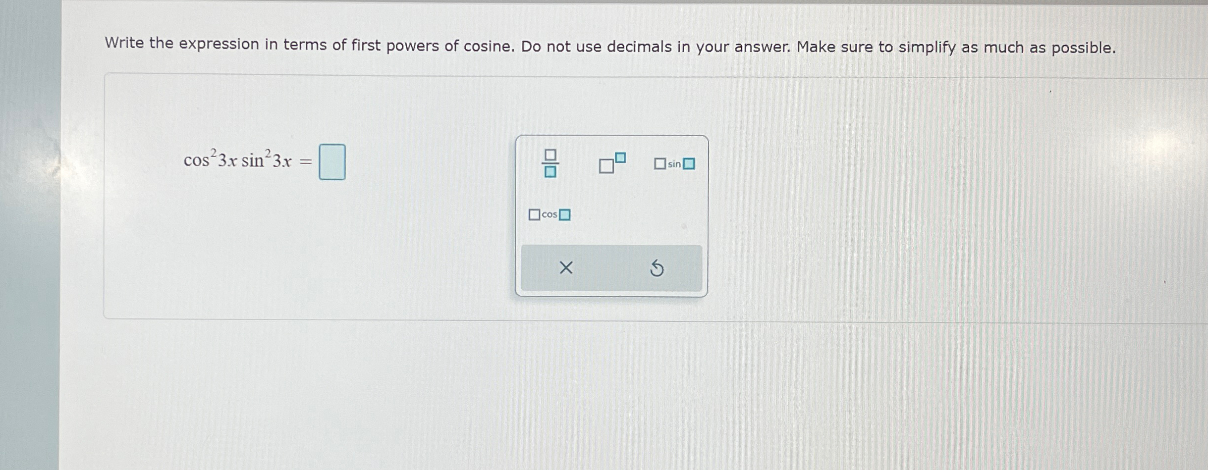 Solved Write the expression in terms of first powers of | Chegg.com