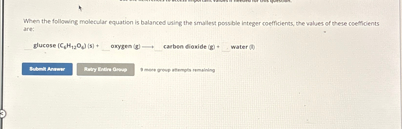 Solved When the following molecular equation is balanced | Chegg.com