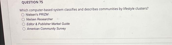 Solved QUESTION 75 Which computer-based system classifies | Chegg.com