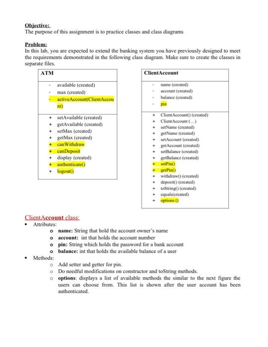 Solved Objective: The purpose of this assignment is to | Chegg.com