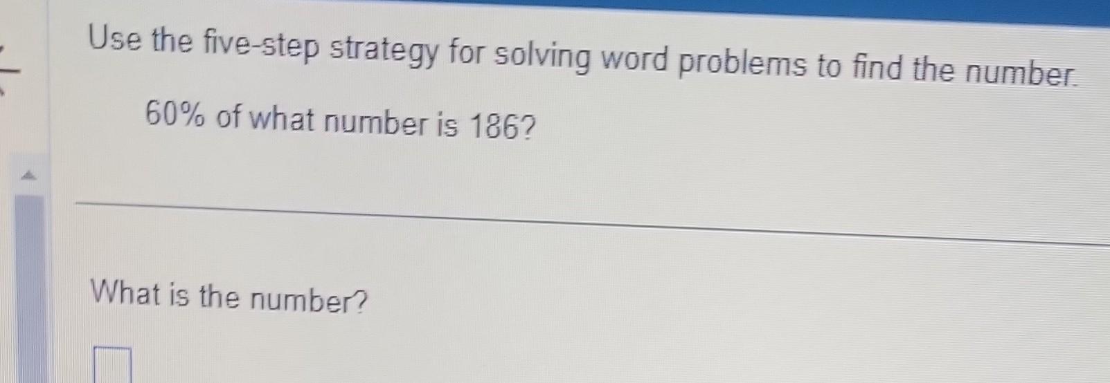 Solved Use the five-step strategy for solving word problems | Chegg.com