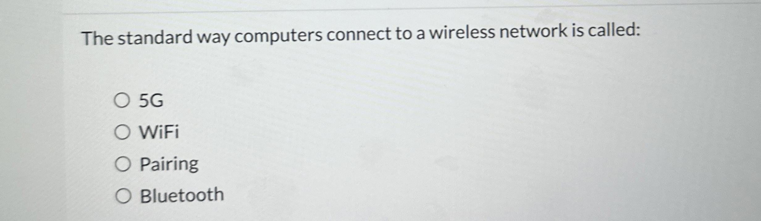 Solved The standard way computers connect to a wireless | Chegg.com