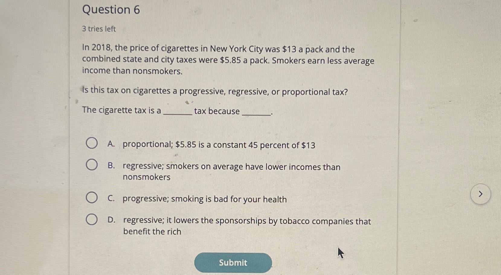 Solved Question 63 ﻿tries leftIn 2018, ﻿the price of | Chegg.com