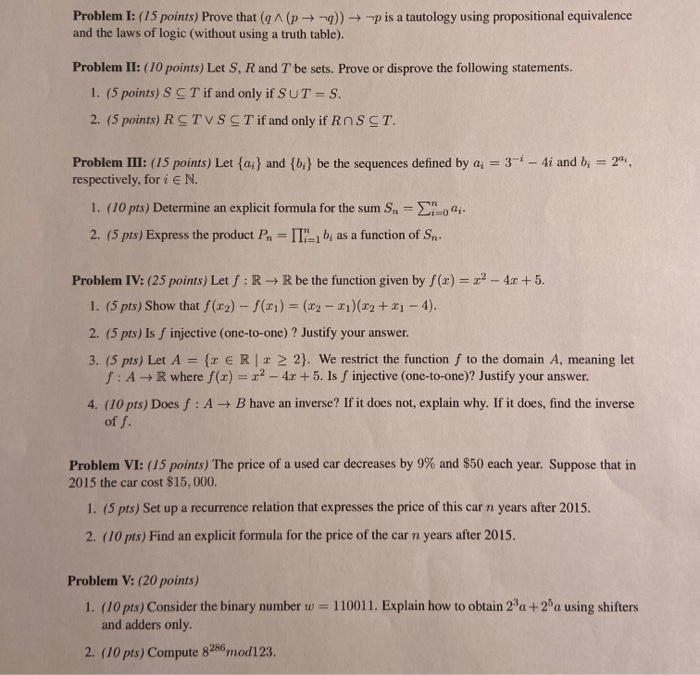 Solved p is a tautology using propositional equivalence | Chegg.com