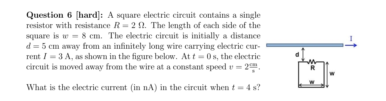 Solved Question 6 [hard]: A square electric circuit contains | Chegg.com