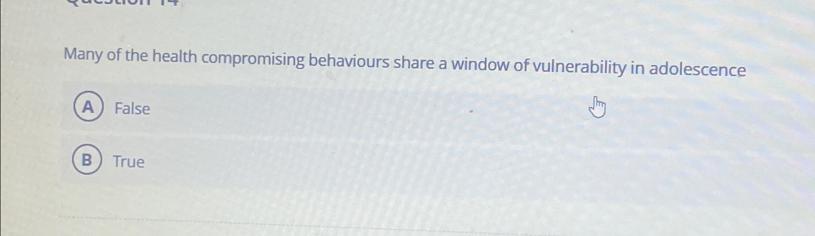 Solved Many of the health compromising behaviours share a | Chegg.com